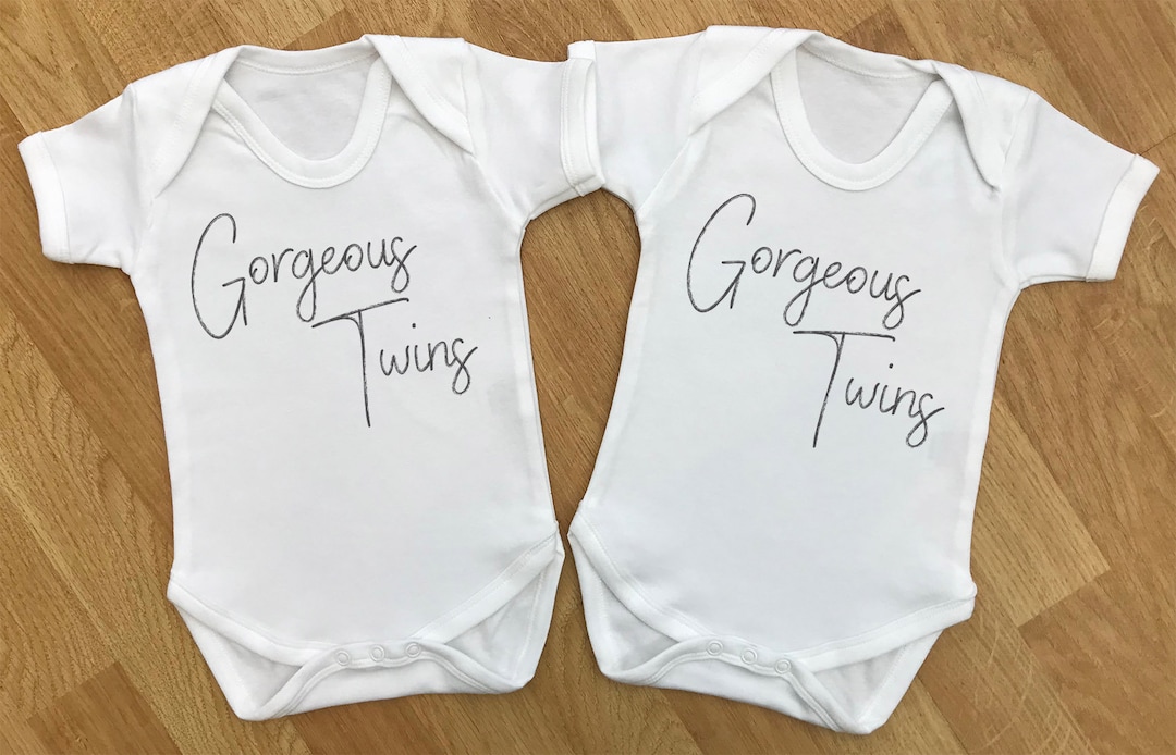 Gorgeous Twin Baby Twins Gift Set, Baby Twins Bodysuits, Baby Twins ...
