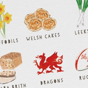 All Things Welsh Print A4 / A5 Daffodils Welsh Cakes - Etsy UK