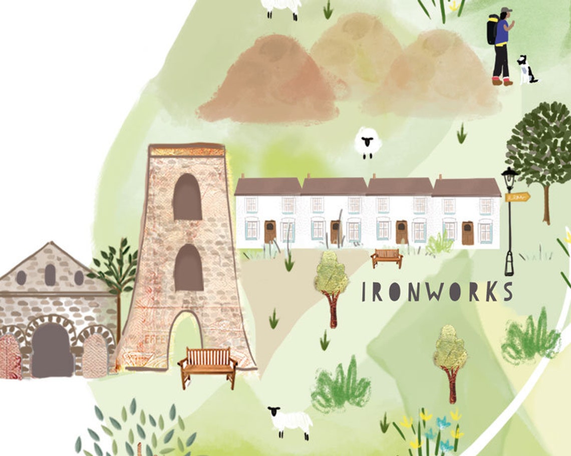 Blaenavon World Heritage Site - A4 Town Map Print - Etsy