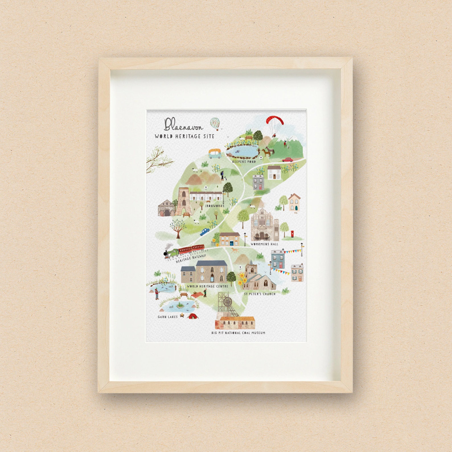 Blaenavon World Heritage Site - A4 Town Map Print - Etsy