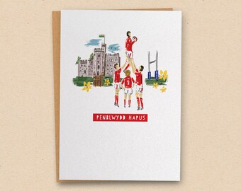 Welsh Rugby Birthday Card | Etsy UK
