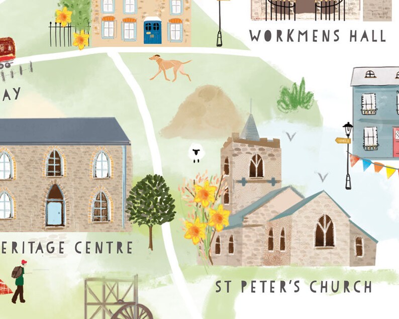 Blaenavon World Heritage Site - A4 Town Map Print - Etsy