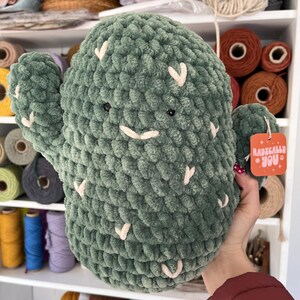 Jumbo Cactus Pillow | Cute Crochet Stuffie | Handmade Throw Pillow ...