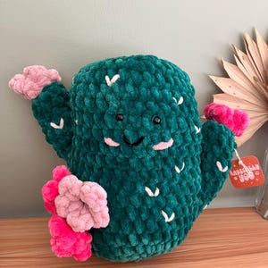 Jumbo Cactus Pillow | Cute Crochet Stuffie | Handmade Throw Pillow ...