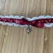 Sparking Star Choker With Deep Red Ribbon and White Lace and Hand Sewn ...