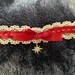 Sparking Star Choker With Deep Red Ribbon and White Lace and Hand Sewn ...