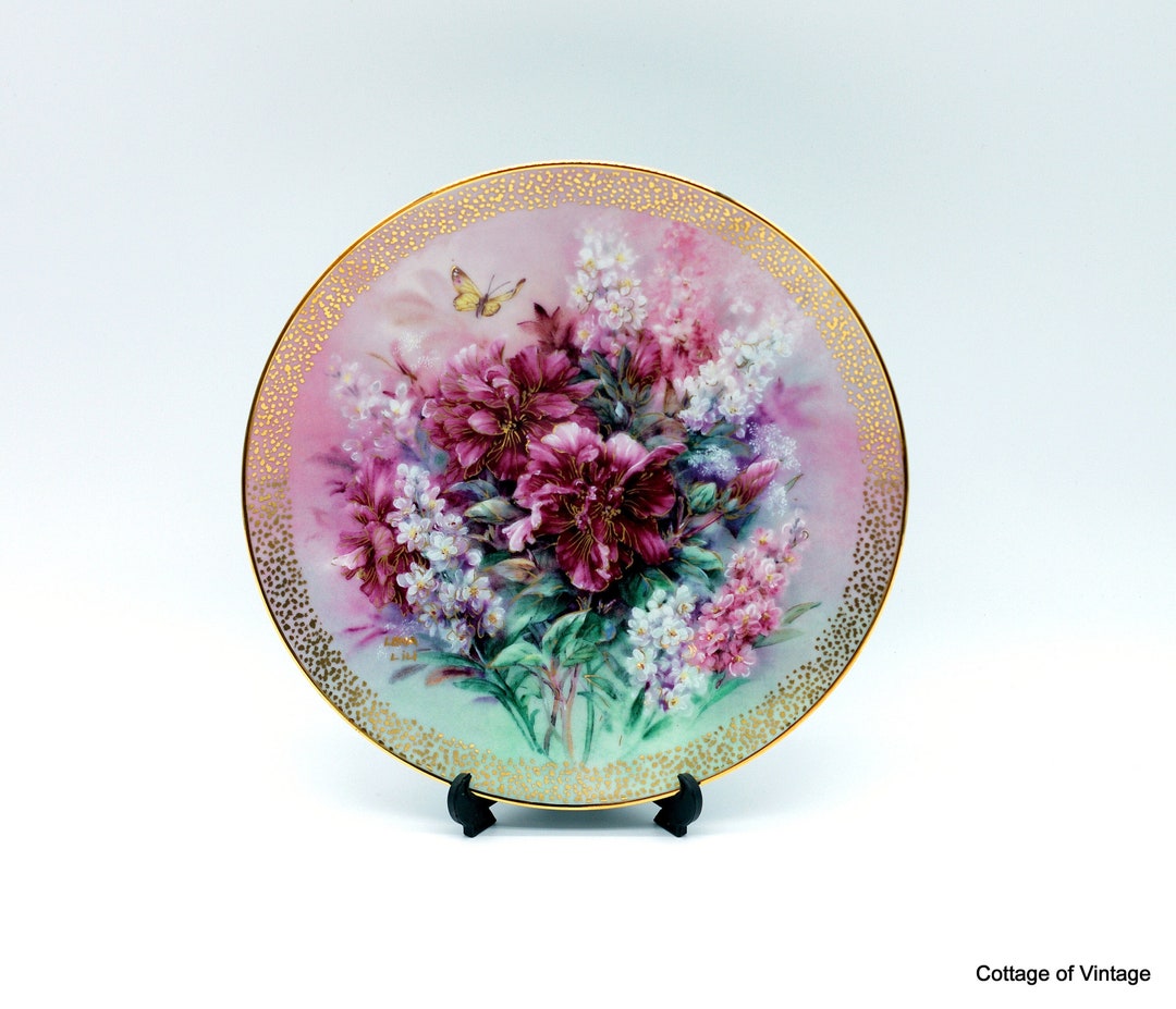 Vintage "hibiscus Medley" Decorative Plate by Lena Liu Made in 1992 ...