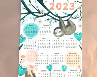 2023 Sloth Calendar - Etsy