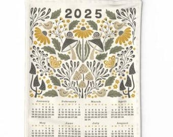 2025 Calendar Tea Towel BIRDS - Etsy