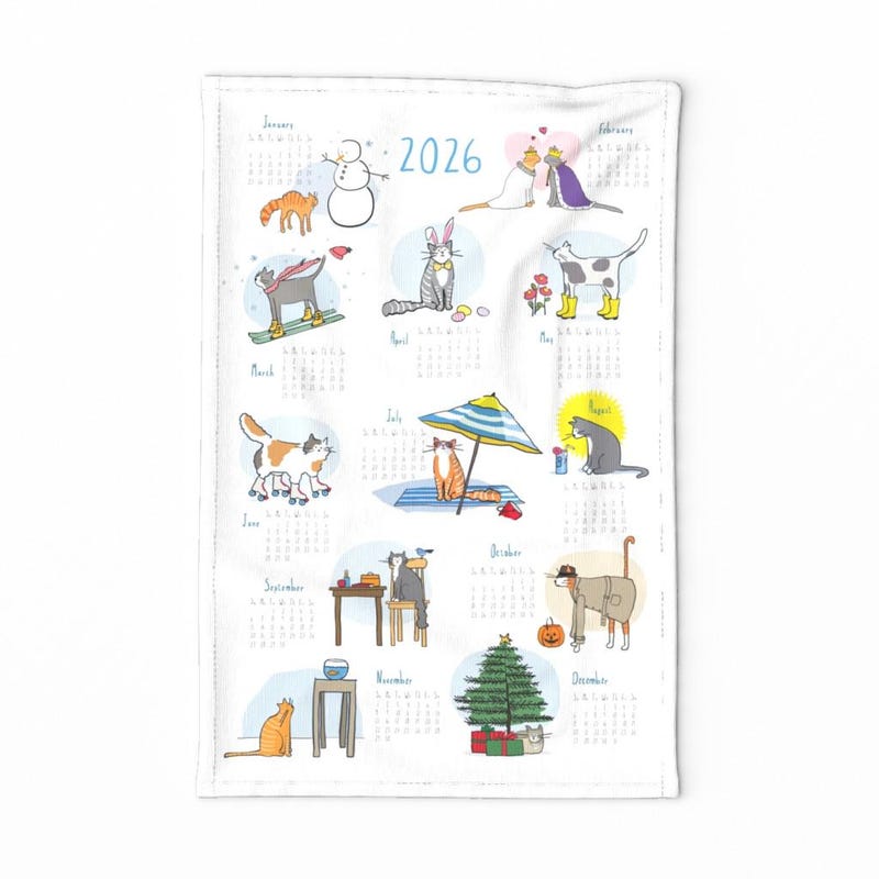 The Paw Print 2026 Cat Calendar - Etsy