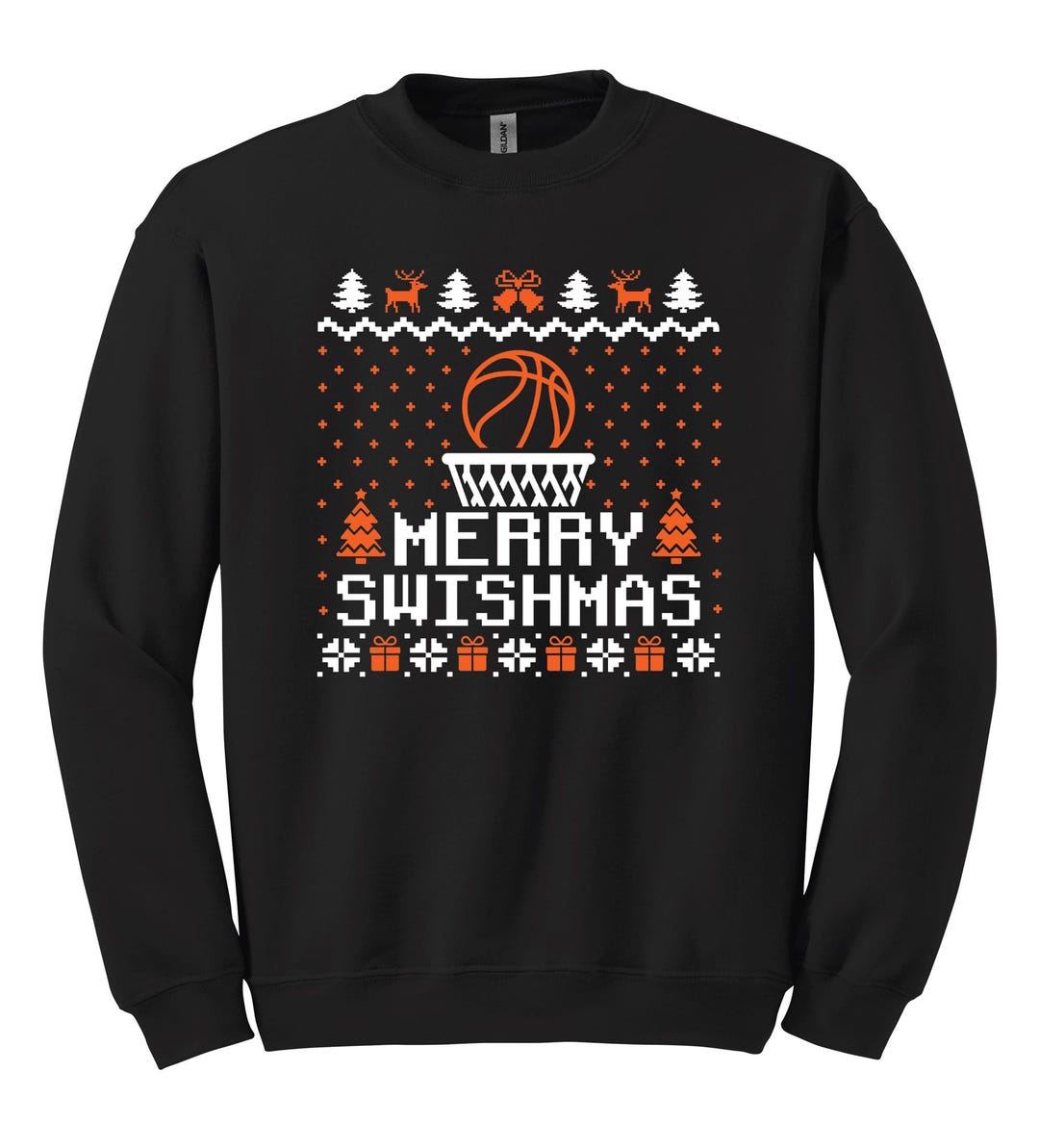 Merry Swishmas Holiday Christmas Basketball Sweatshirt - Etsy