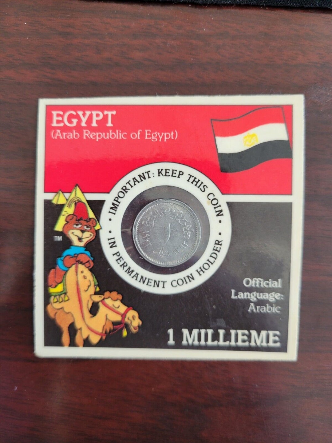 1989 Super Golden Crisp Cereal Box Egypt 1 Millieme Coins of the World ...