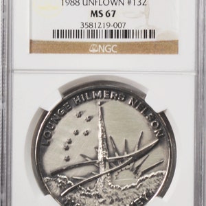 1988 STS 26 Robbins Space Silver Medal Unflown 132 NGC MS67 Discovery ...