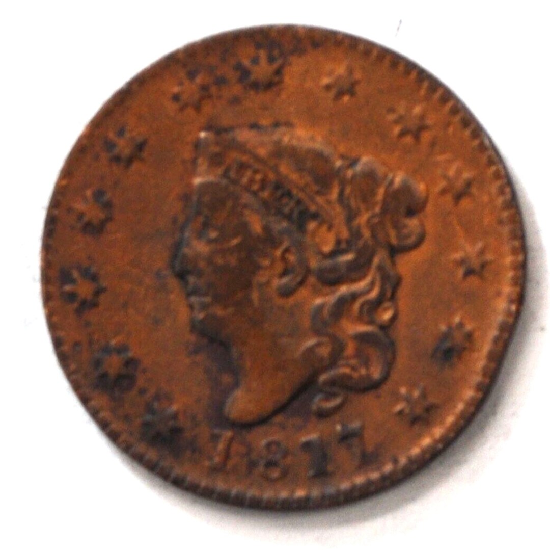 1817 1c Coronet Head Large Cent One Penny US Coin - Etsy