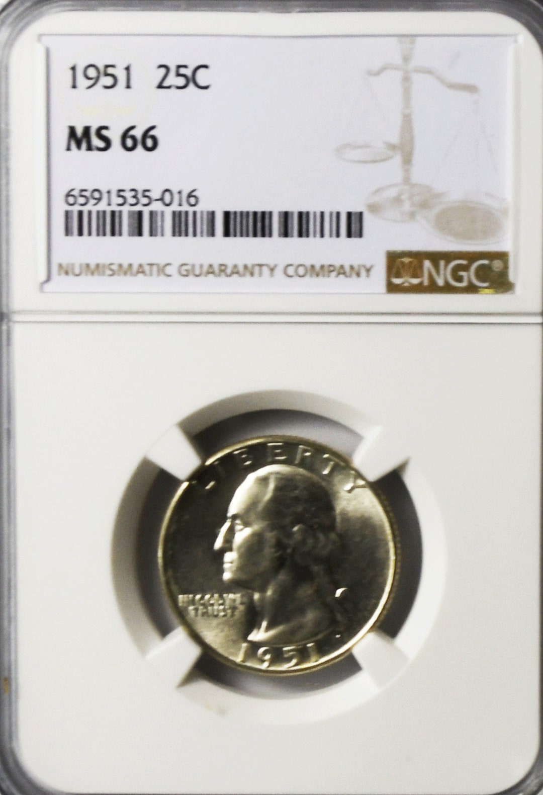 1951 DDO 25c Washington Silver Quarter Dollar NGC MS66 VP 001 - Etsy
