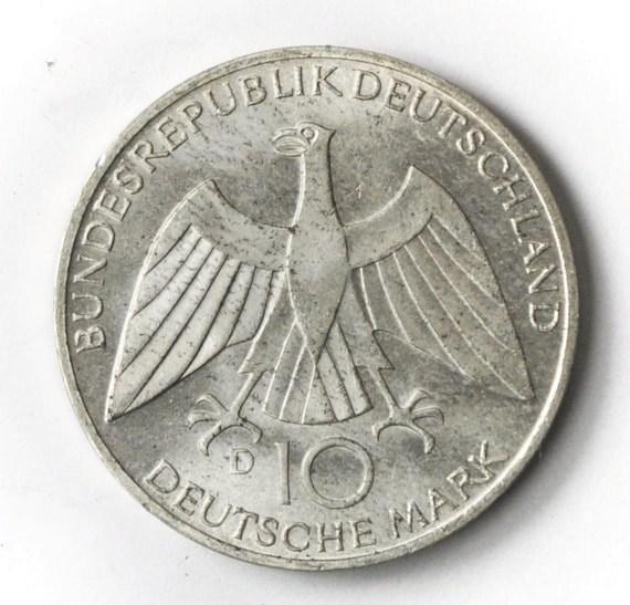 1972 D Germany - Federal Republic 10 Ten Mark Silver … - Gem