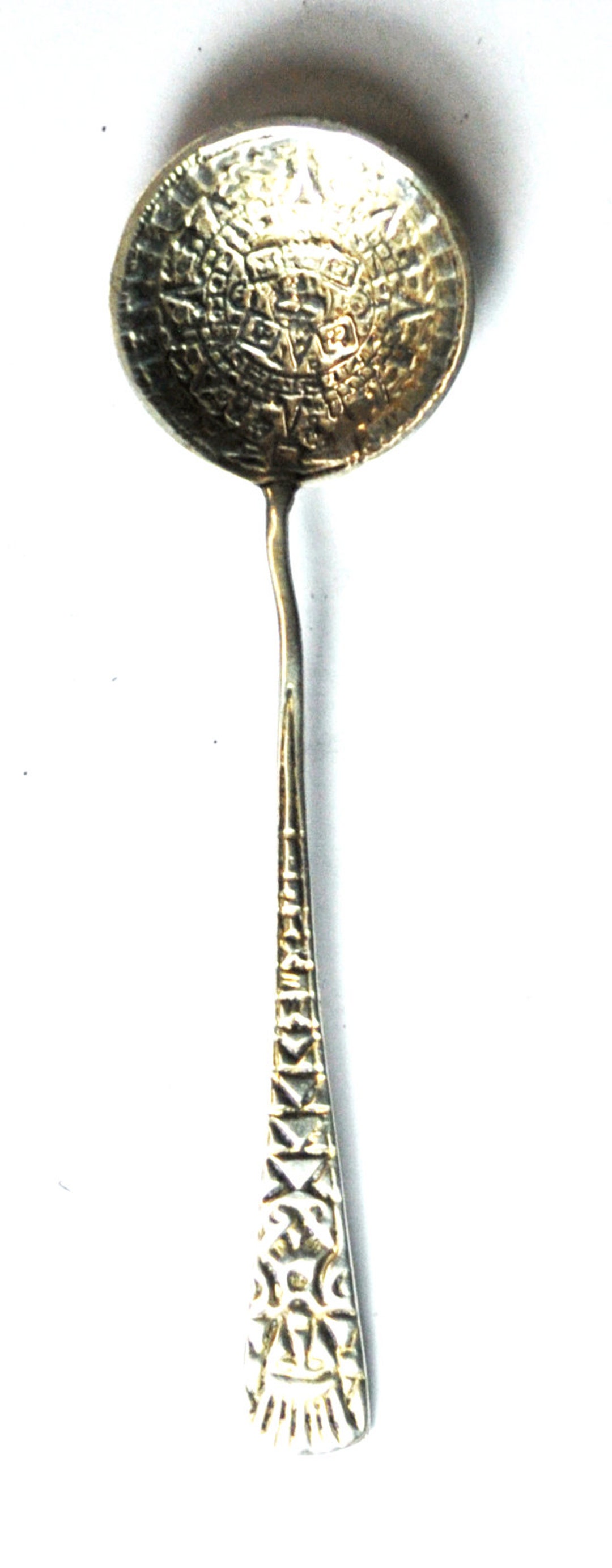 Sterling Silver Mexico Mayan Aztec Round Bowl Spoon 3 7/8 - Etsy