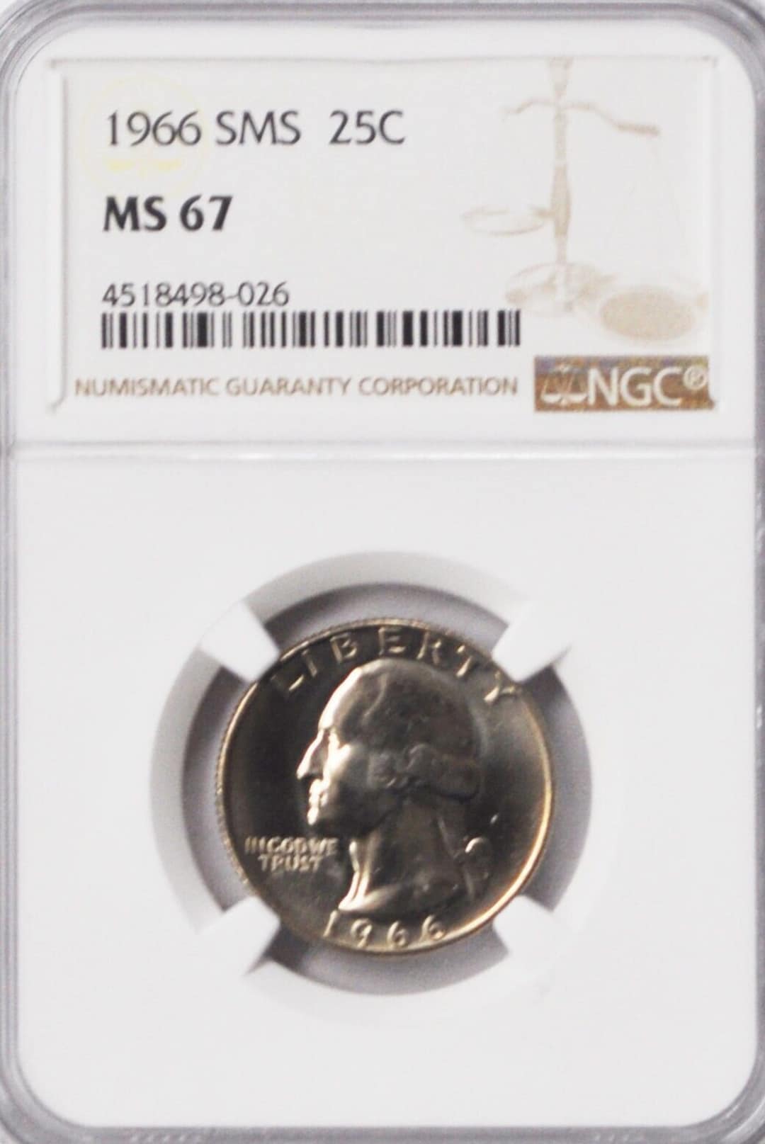 1966 SMS 25c Washington Special Mint Quarter Dollar NGC MS67 - Etsy