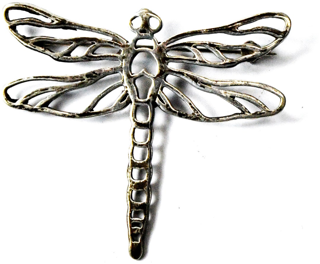 Sterling B.W. Belinda Woody Filigree Cutout Bug Dragonfly Brooch Pin ...