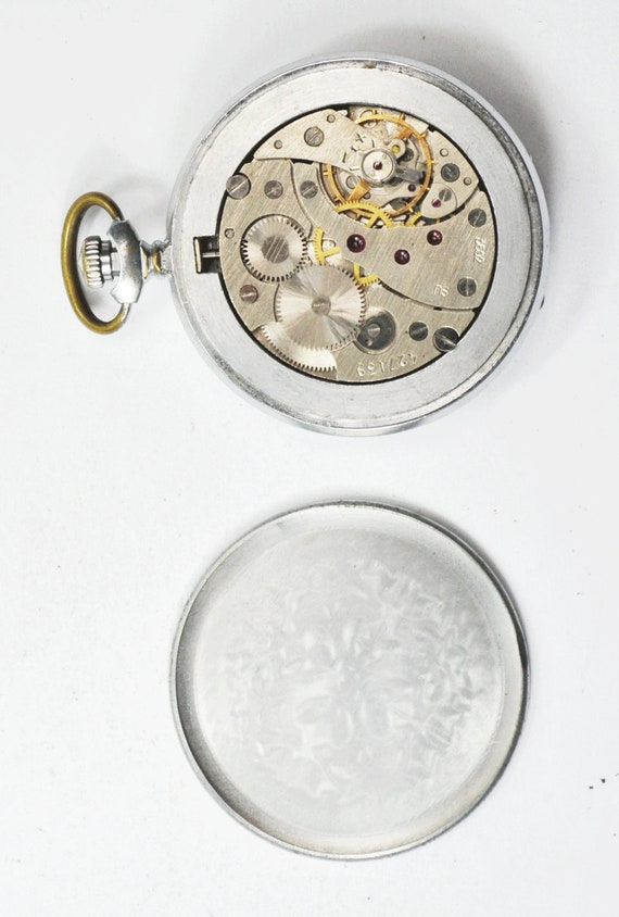 Vintage Russian Cosmonaut Dial Pocket Watch Space 50m… - Gem