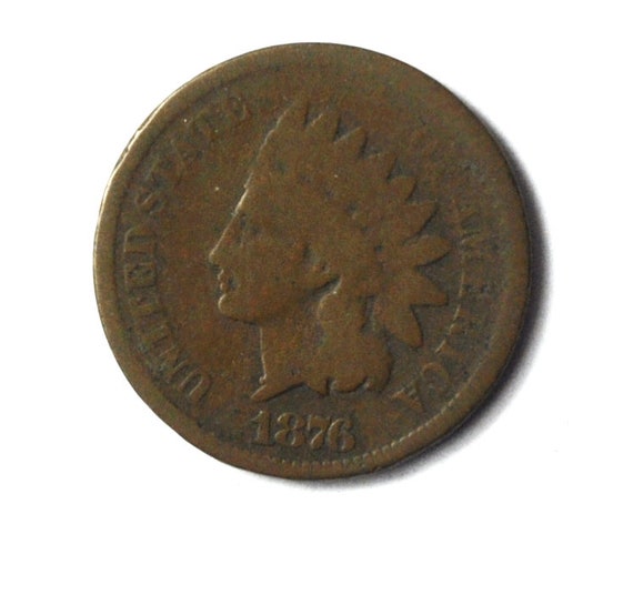 1876 1c Indian Head Penny One Cent US Philadelphia Br… - Gem