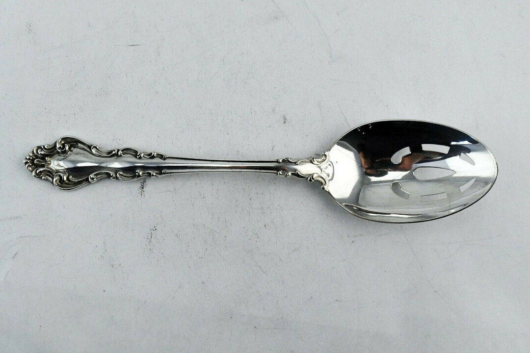 Spanish Baroque by Reed and Barton Sterling 8 5/8 Pierced Serving Spoon ...