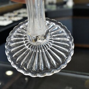 Vintage Molded Glass Fluted Footed Bud Vase 8 1/2" Tall - Etsy