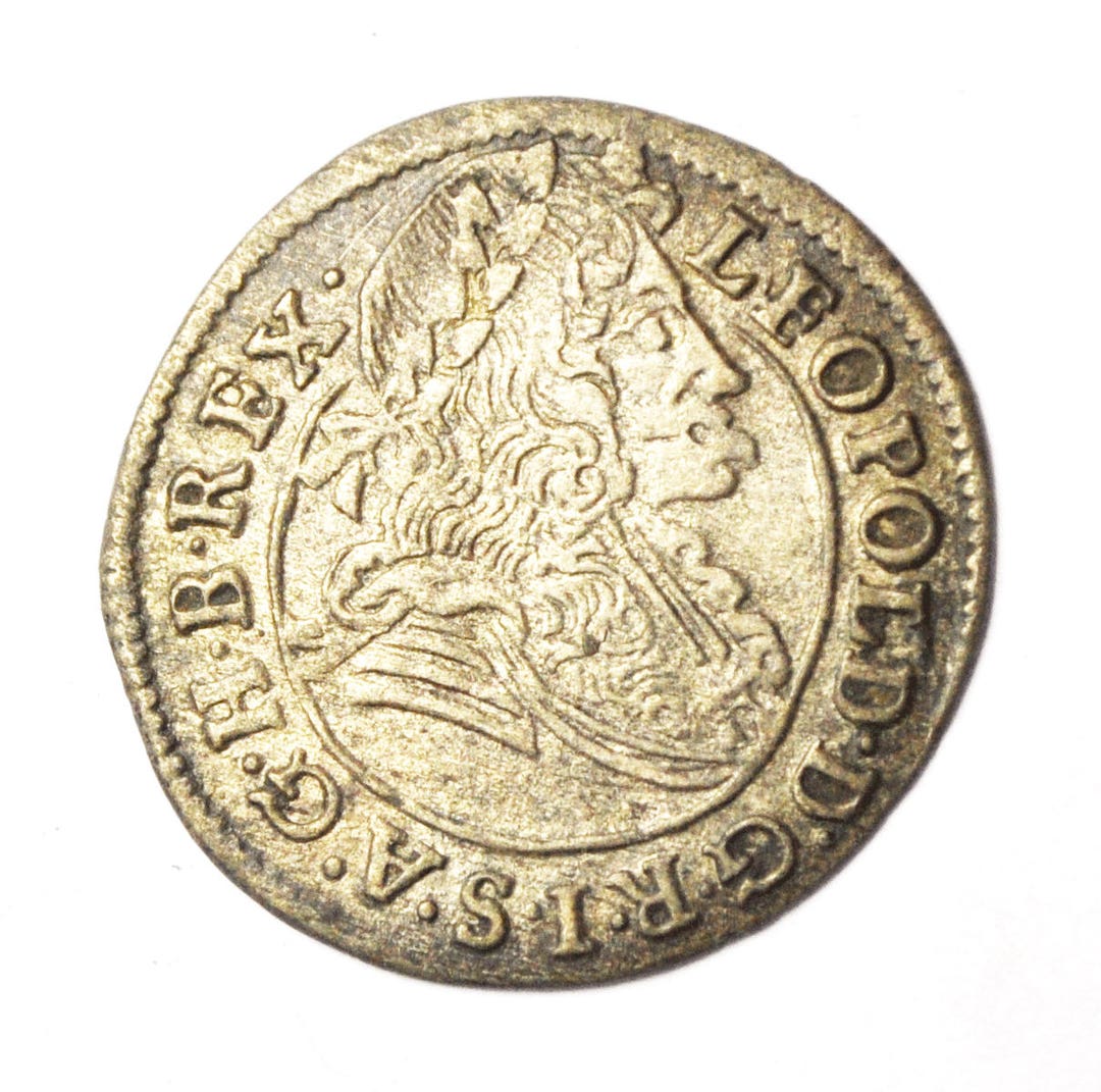 1698 PH Hungary Silver Poltura Rare Coin Leopold - Etsy