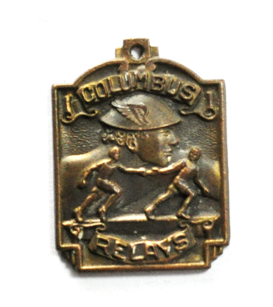 1964 Mile Relays 3rd Bronze Medal Pendant Coumbus Herff Jones 34mm X ...