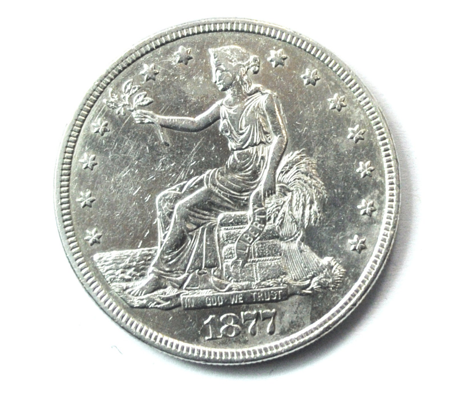 1877 1 US Trade Silver Dollar Philadelphia Rare AU - Etsy