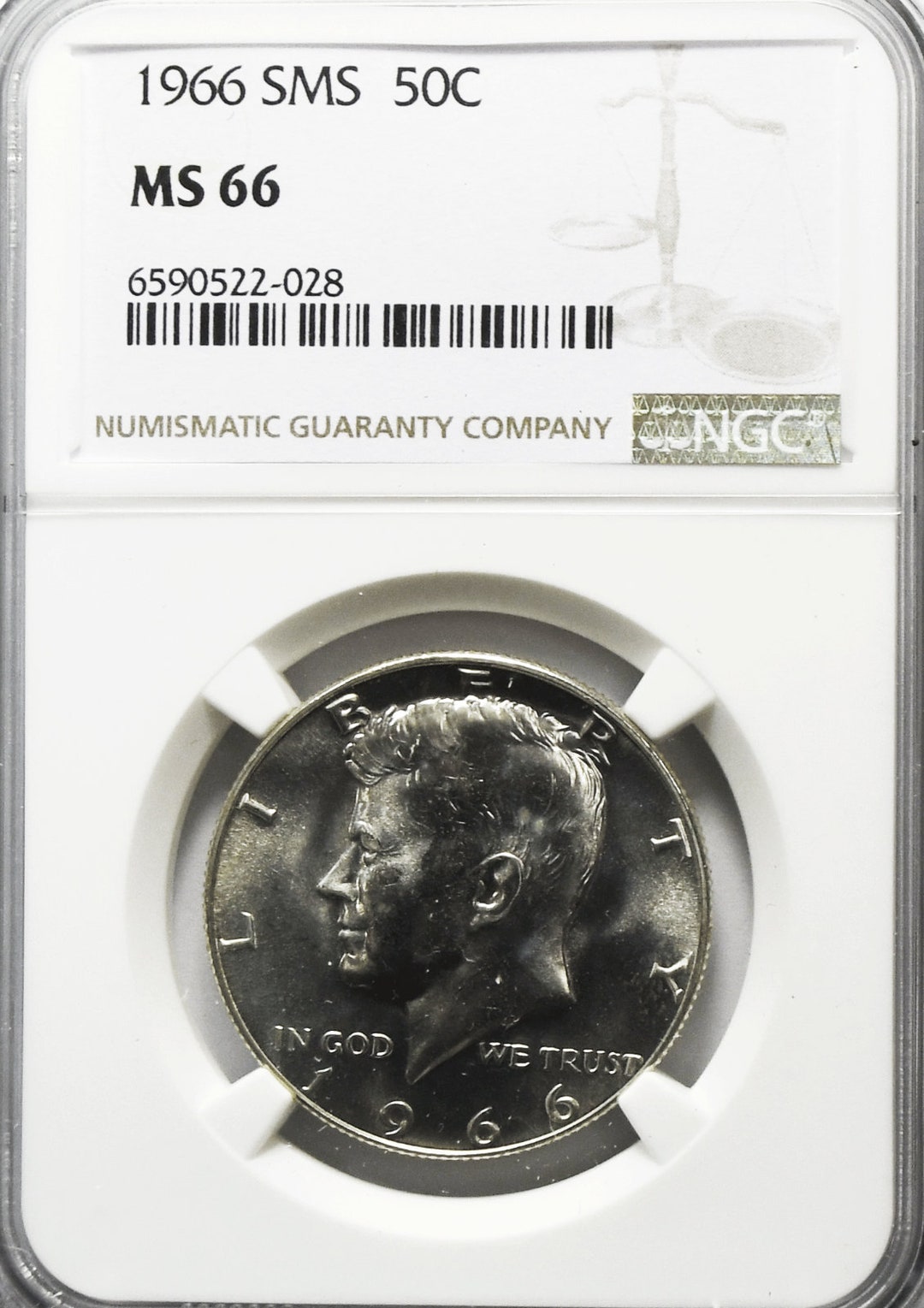 1966 50c SMS Kennedy Silver Half Dollar Fifty Cents MS66 NGC - Etsy
