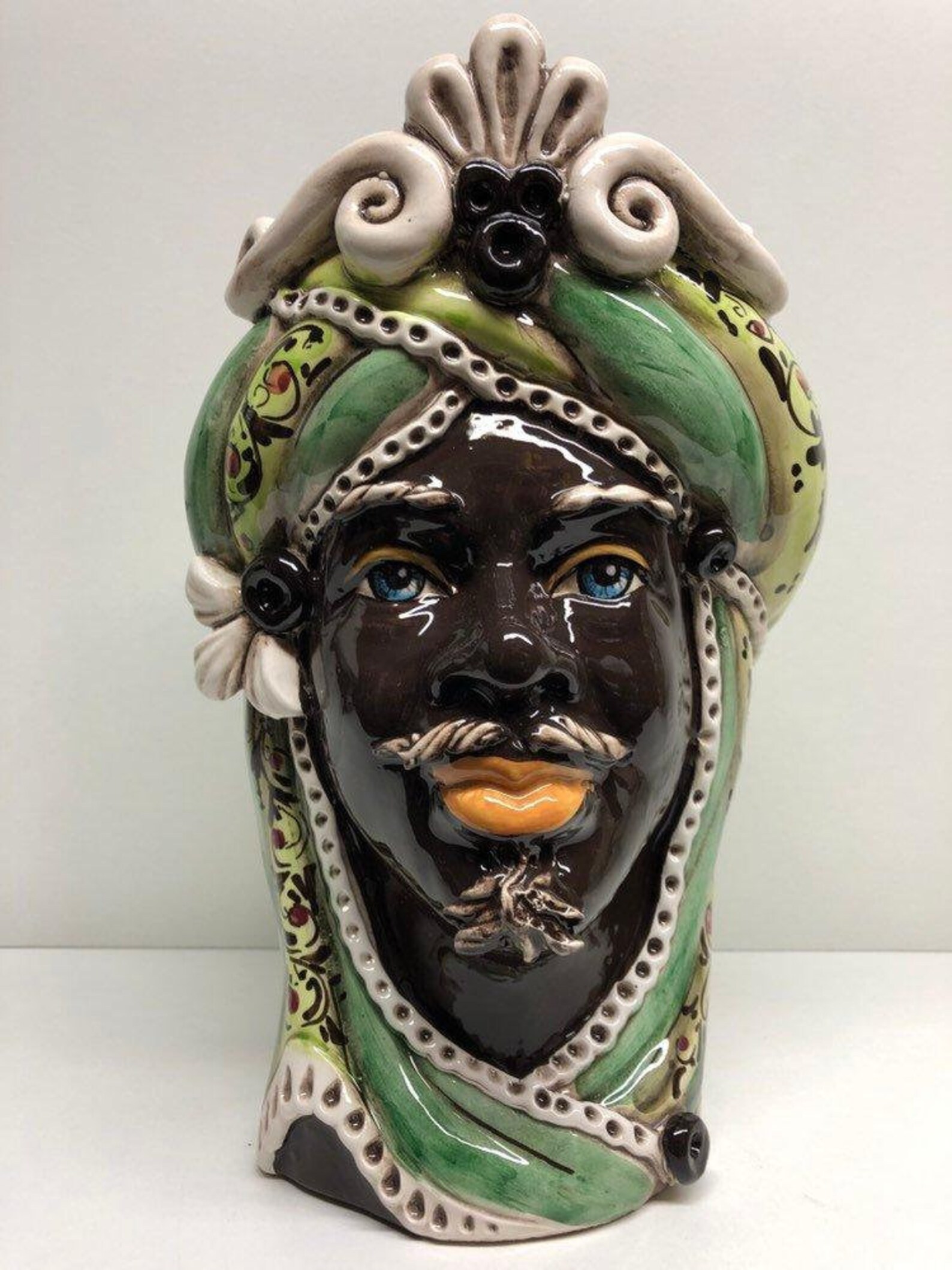SICILIAN HEADS Moorish Moorish Moor's Head Caltagirone - Etsy
