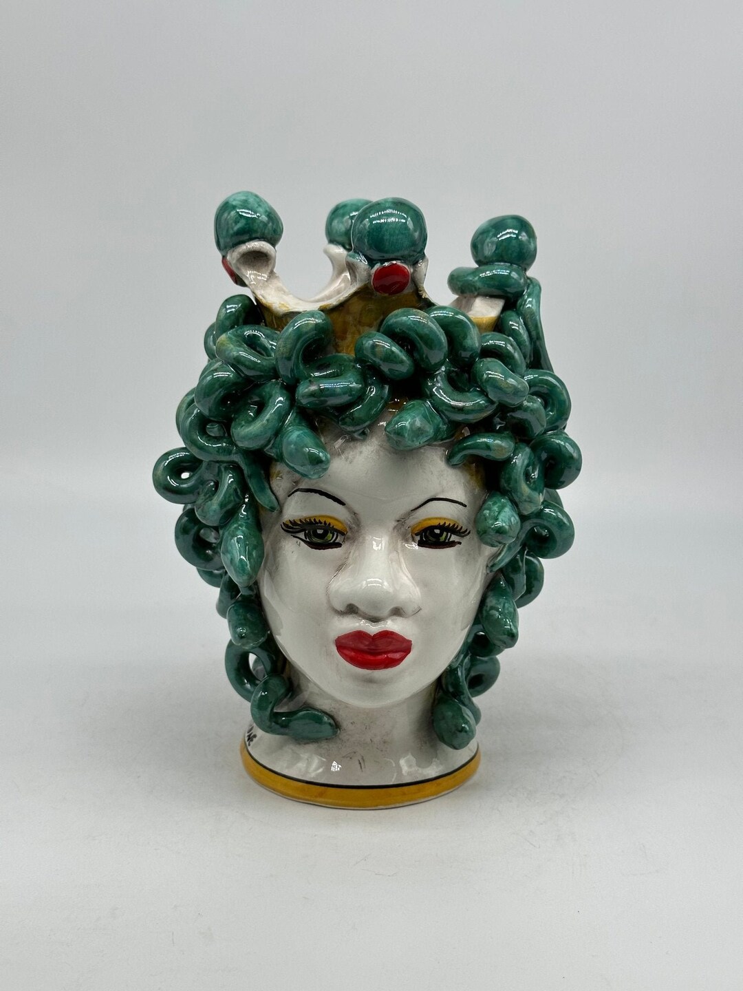 Mythological Medusa Head Ceramic Caltagirone Cm H.20 L.15 Handcrafted ...