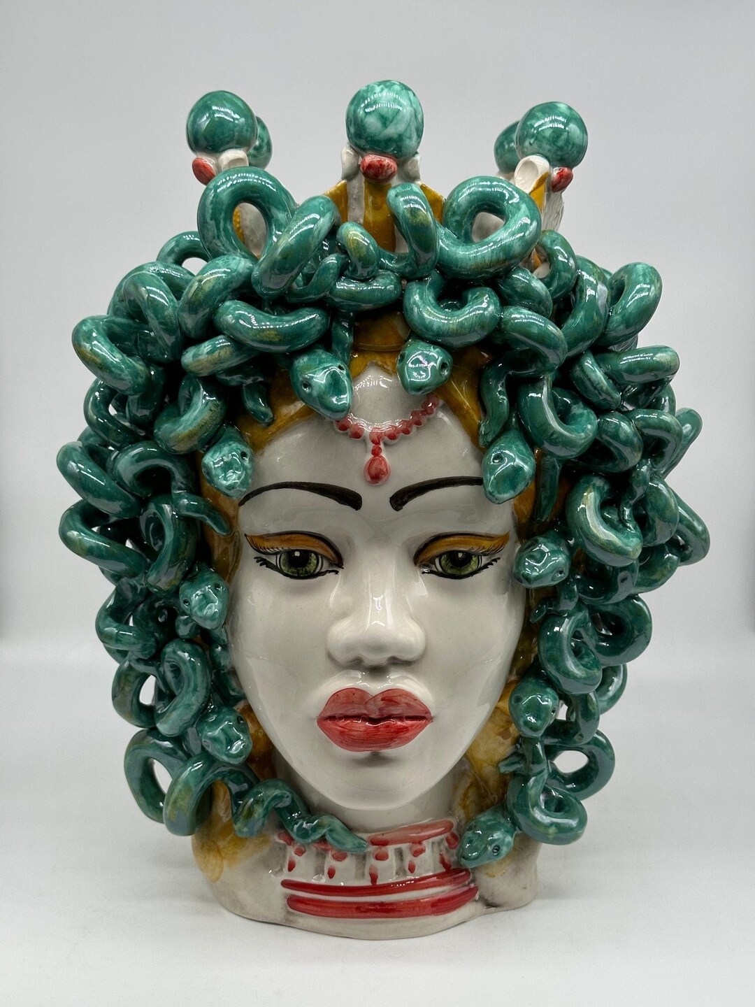 Mythological Medusa Head Ceramic Caltagirone Cm H.40 L.30 Handcrafted ...