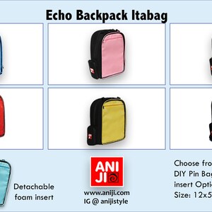 Aniji Echo Backpack Ita Bag, Pin Bag, Clear Bag, Sturdy, Heavy Duty ...