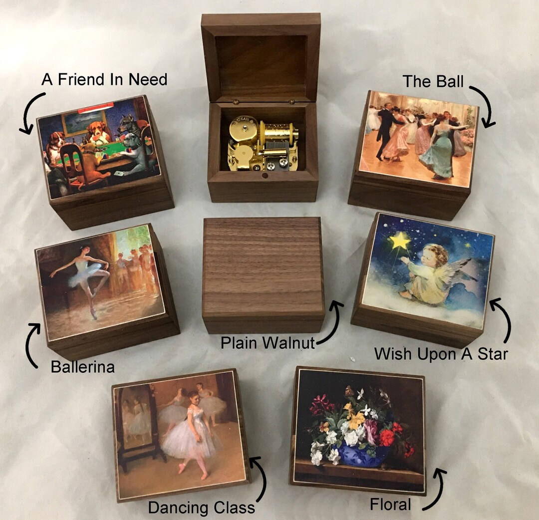 Hushabye Mountain Music Box, Hand Crafted Miniature Walnut Wood Music ...