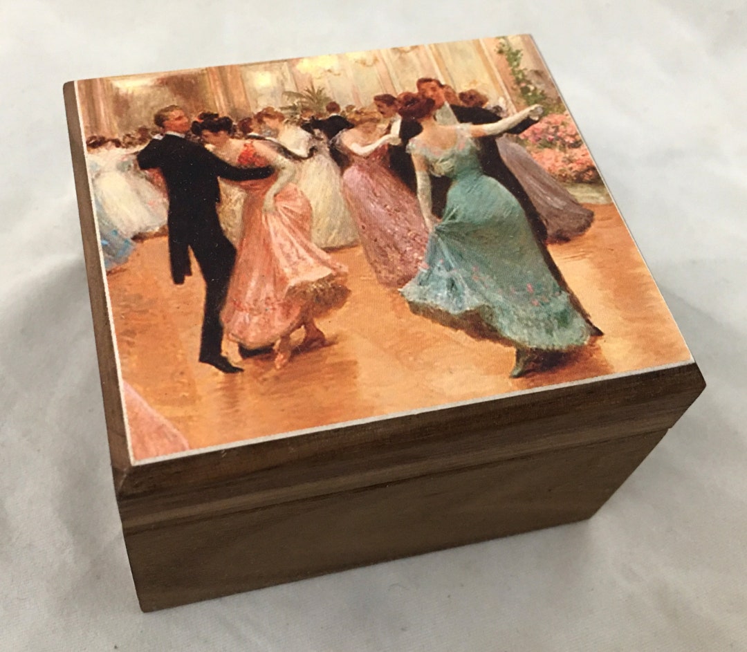 A Thousand Years Music Box, Miniature Walnut Wood Music Box Hand Made ...