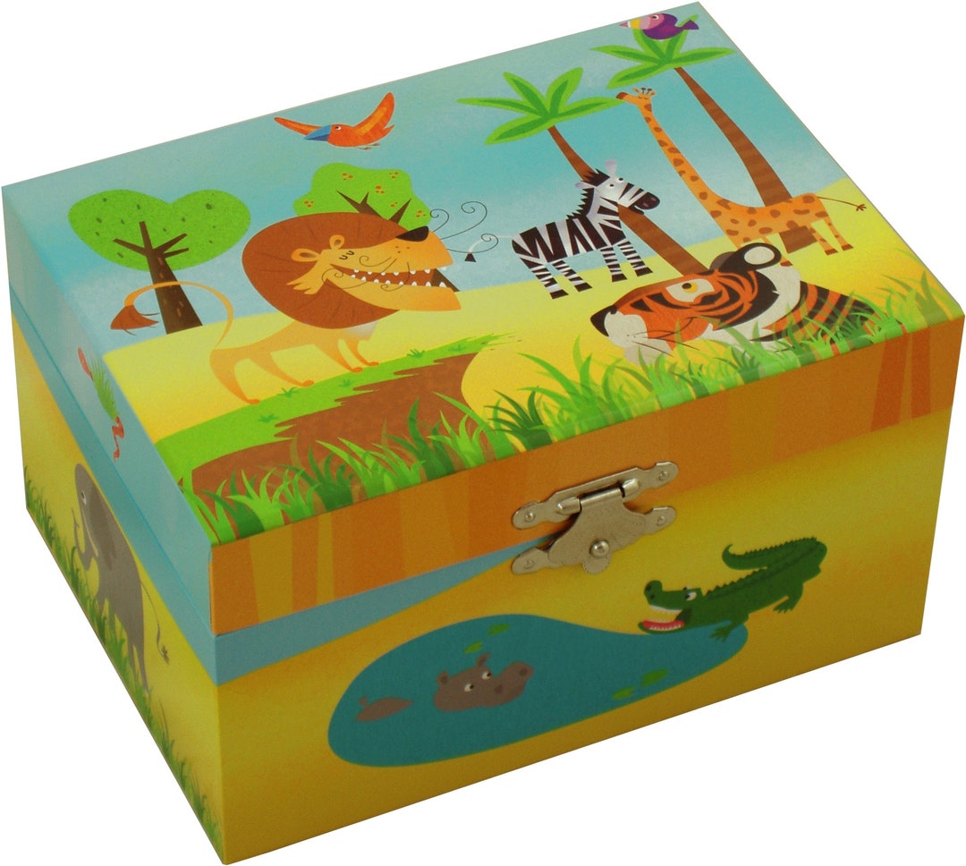 Jungle Friends Music Box, Musical Treasure Box, Lion Figurine - Etsy