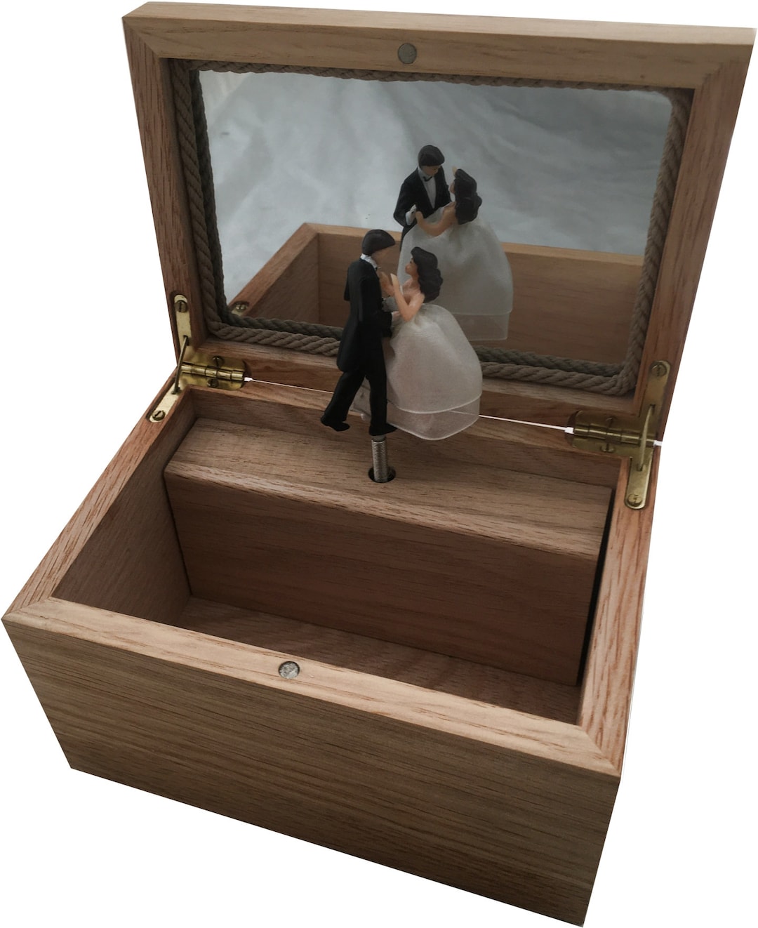 Once Upon A December Music Box, Dancing Couple Music Box, Solid Oak ...