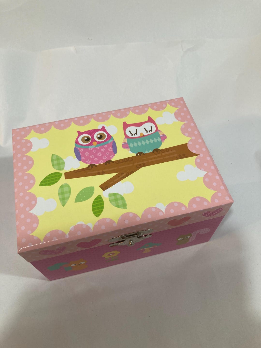 Vintage 2nds Used Lullaby Owl Music Box, Musical Jewellery Box, Brahms ...