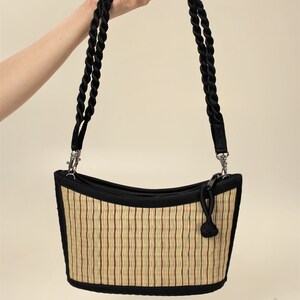 Sustainable Handmade Scoop Shape Seagrass Crossbody Shoulder Sling ...
