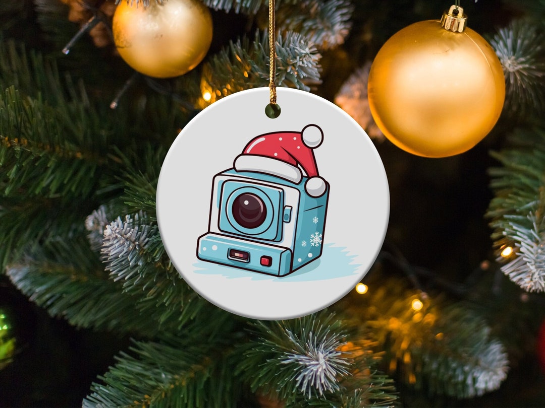 Polaroid Camera Ceramic Christmas Ornament, Photography Ornament for ...