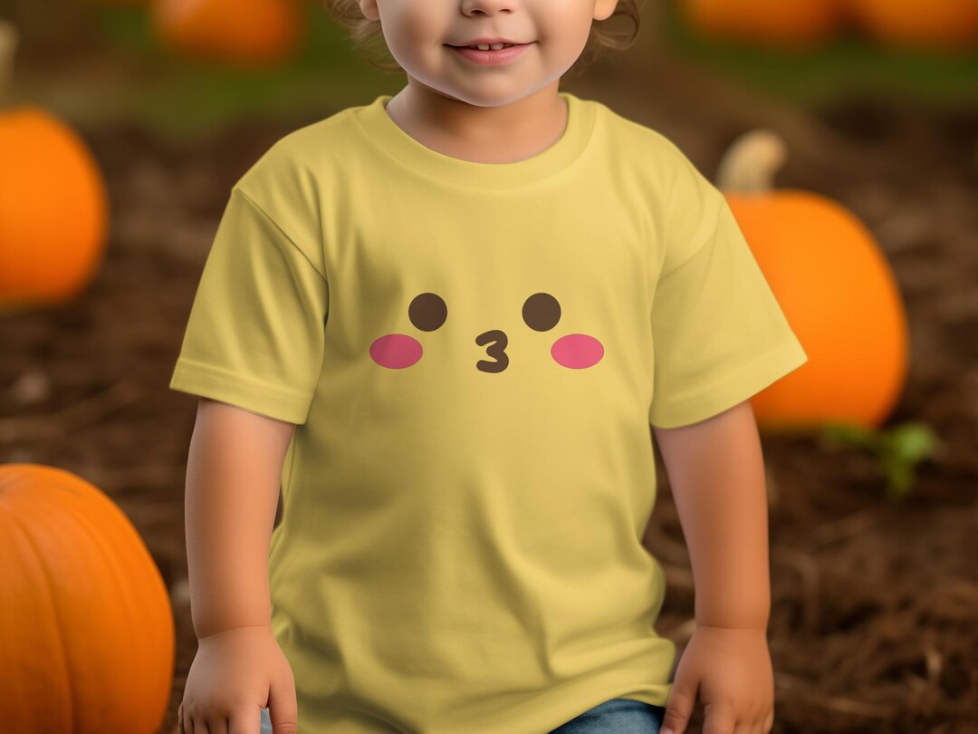 Kissy Emoji Smiley Face Kid's Shirt , Awesome Yellow Kid's Shirt Emoji ...
