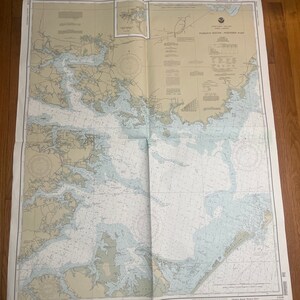 North Carolina Cape Lookout Nautical Chart Map Loran C Overprinted ...