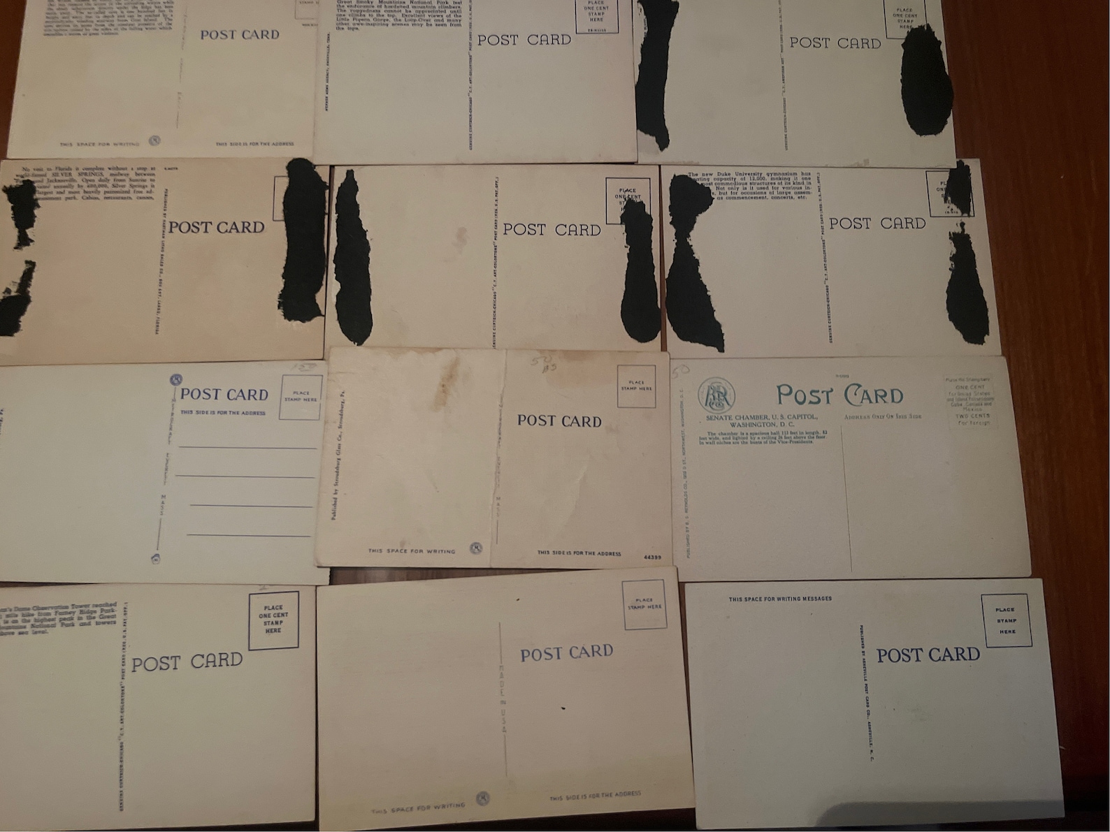 Set of 12 Vintage Linen Postcards assorted Views, Eclectic Mix. Free ...