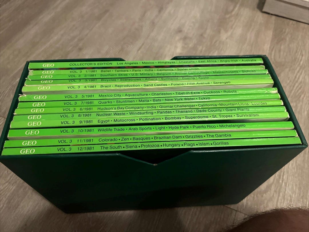 Geo Magazine the Earth Diary . Full Year 1981 Rare. Free Shipping - Etsy