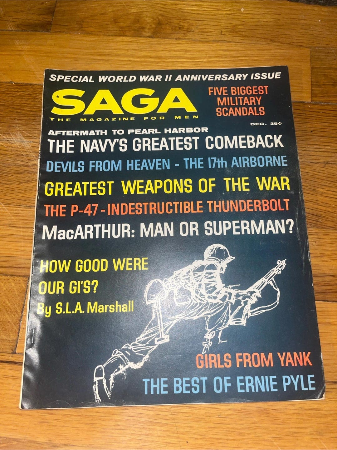 Saga Magazine Dec 1961 WWII Special Issue, Ed Valigursky, Macarthur ...