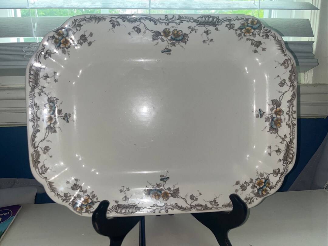 Ventnor Waterloo Potteries Antique 1880’s 16” Platter. Free Shipping - Etsy