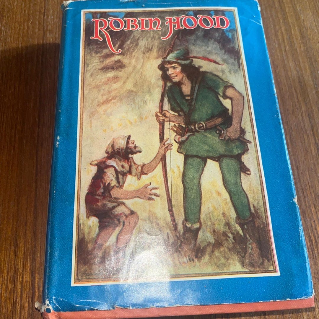 ROBIN HOOD by Henry Gilbert, Illustrated, Saalfield, Hardcover ...