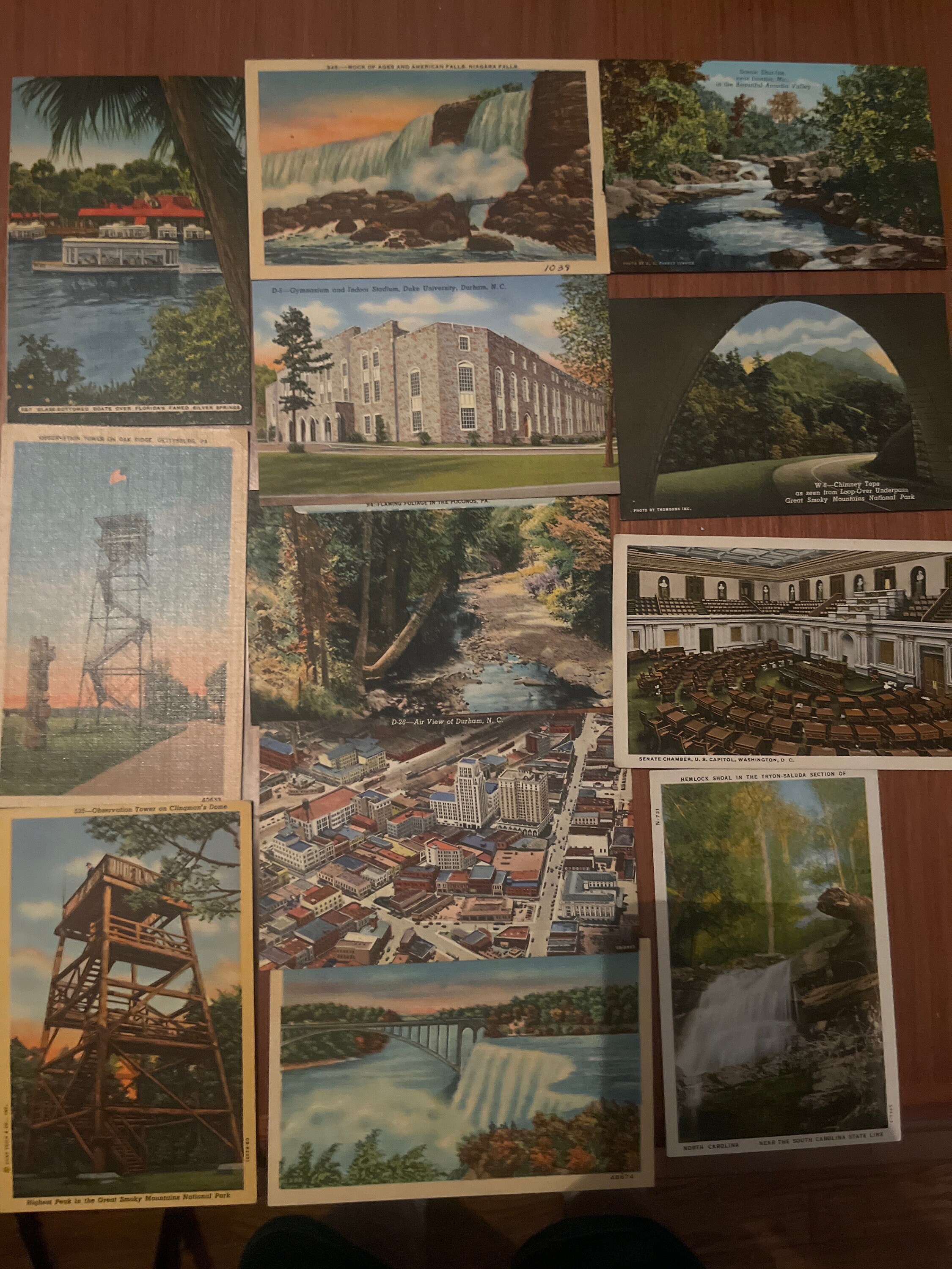 Set of 12 Vintage Linen Postcards -assorted Views, Eclectic Mix-. Free ...